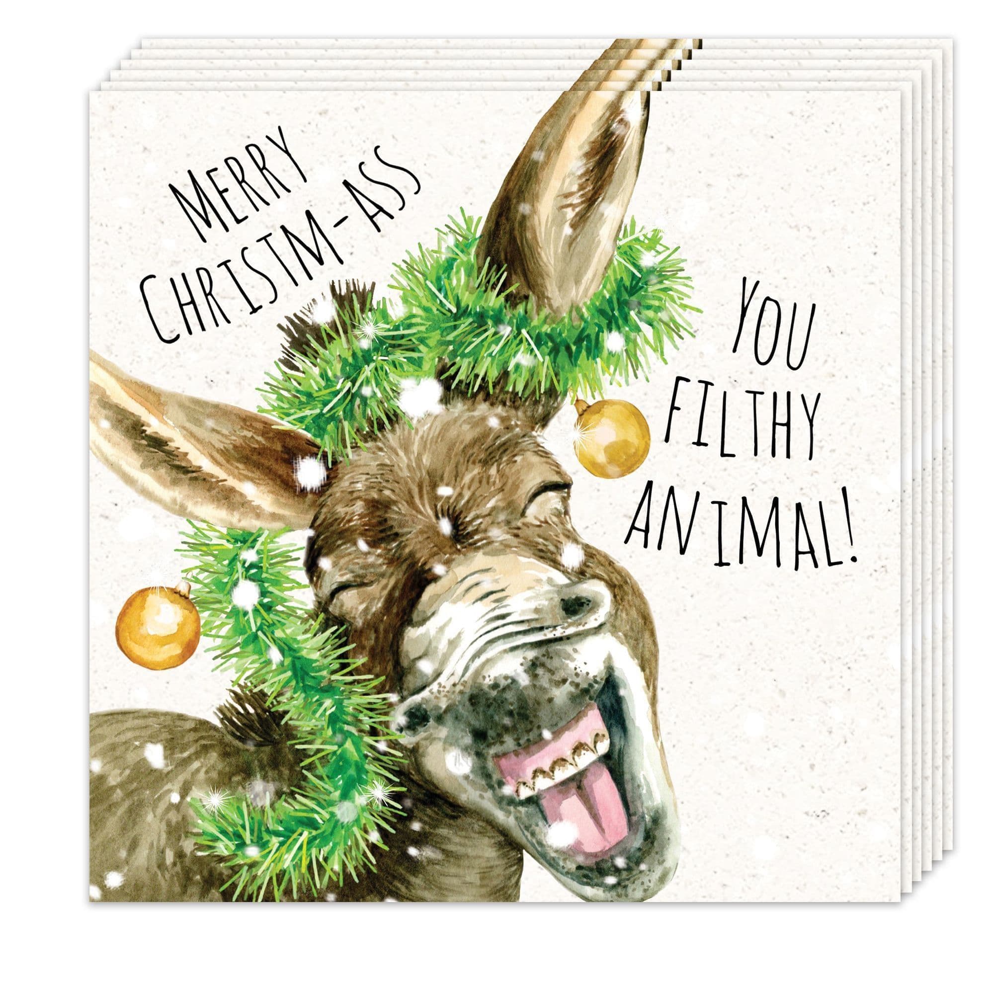 Pack of 10 Funny Christmas Cards Pack. Xmas Multipack. Funny Cards ...