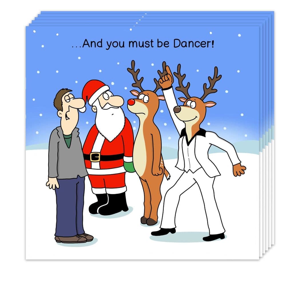 Pack of 12 Funny Christmas Cards Pack. Xmas Multipack. Funny Cards ...