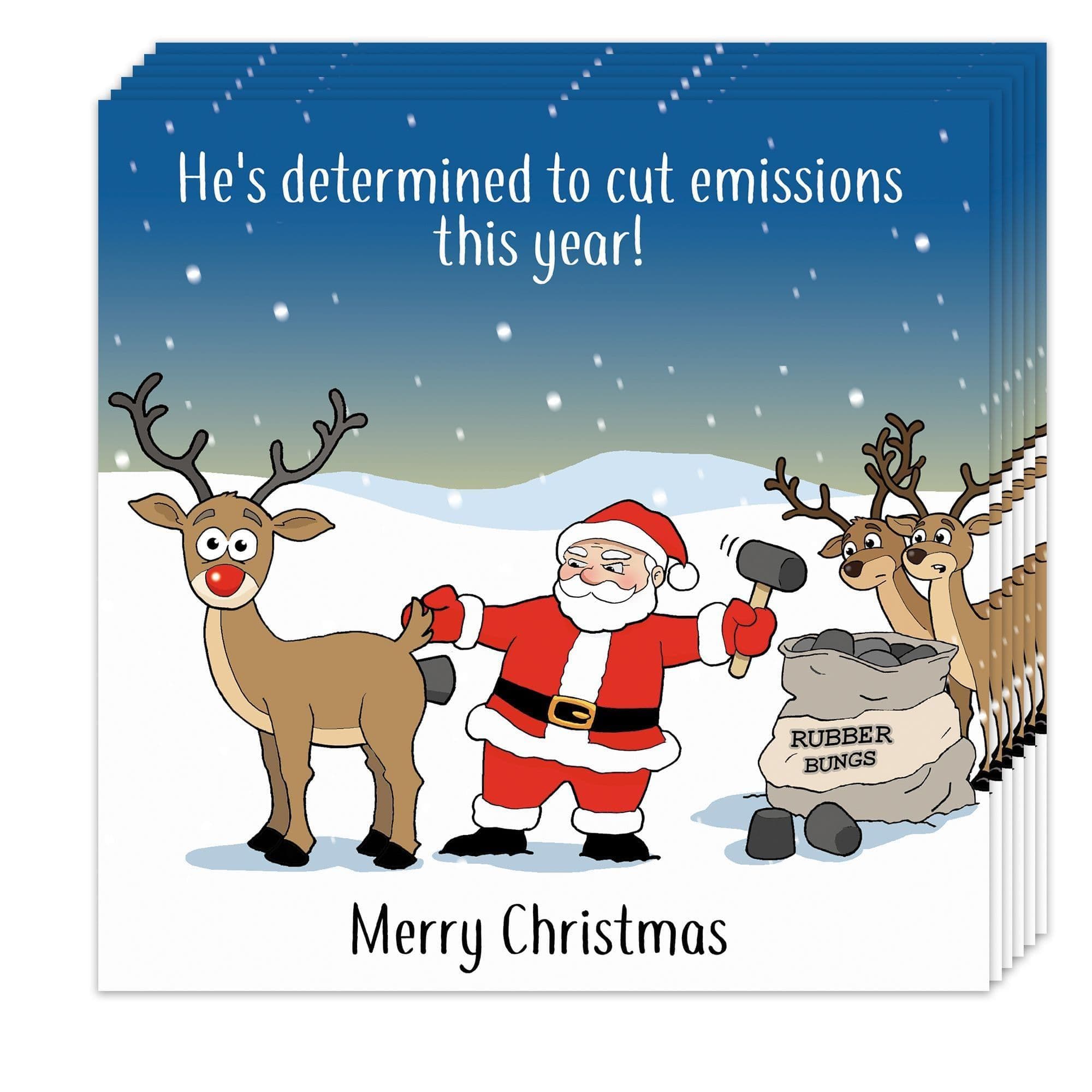 Pack Of 12 Funny Christmas Cards Pack Xmas Multipack Funny Cards