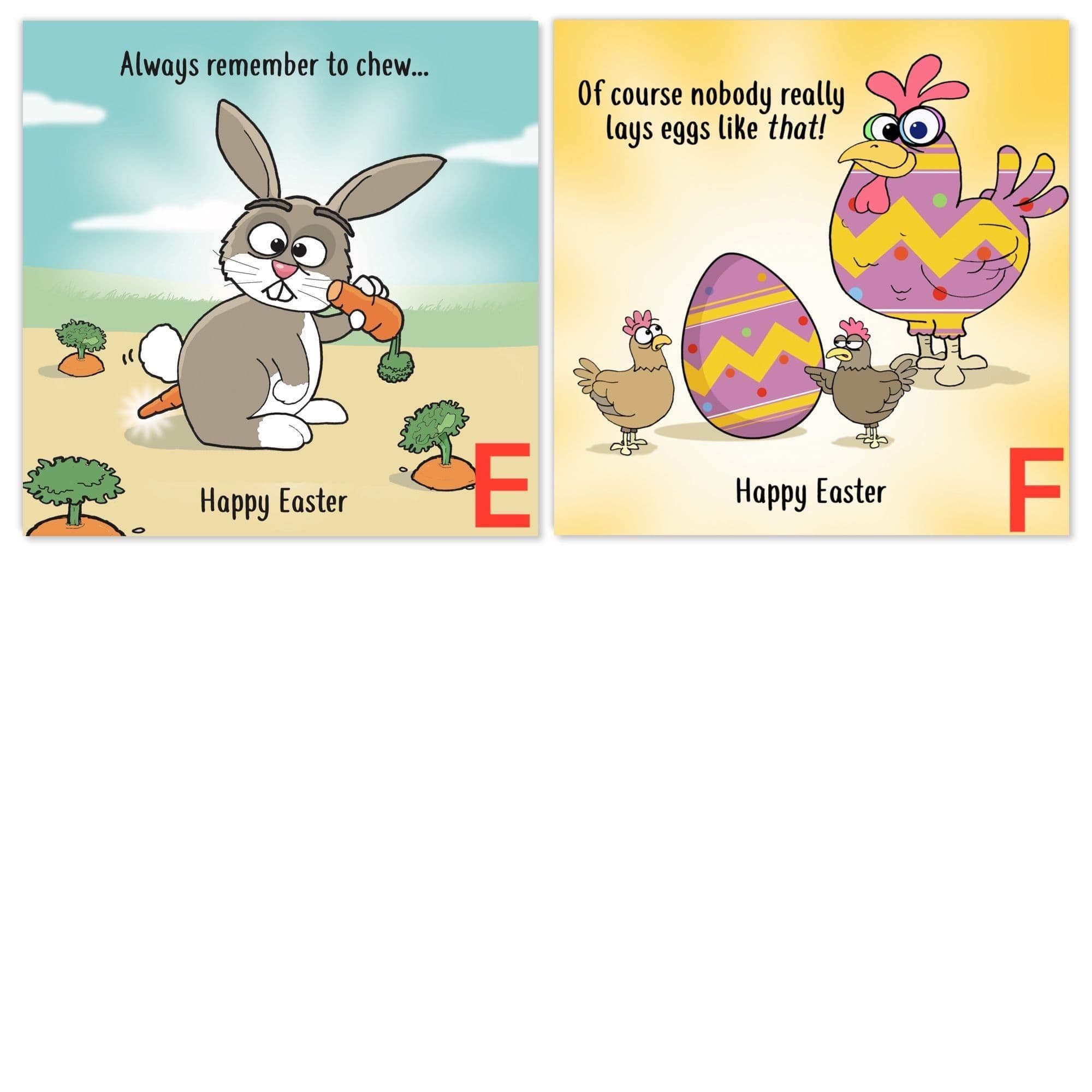 Funny Easter Card Packs. Humour Easter Cards. Happy Easter Greeting ...