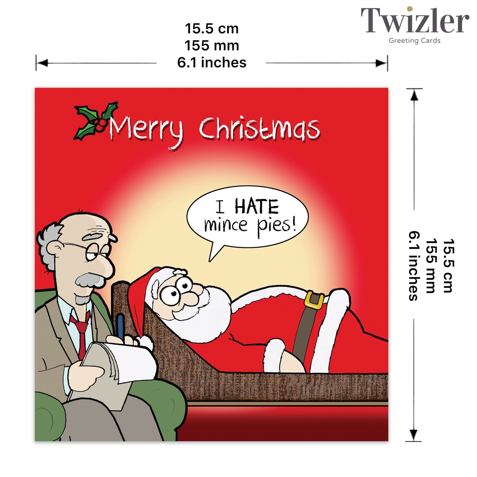 Santa Humour Christmas Card | Happy Christmas Cards | Twizler