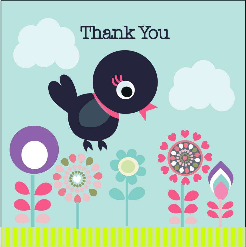Thank You Card - Bird