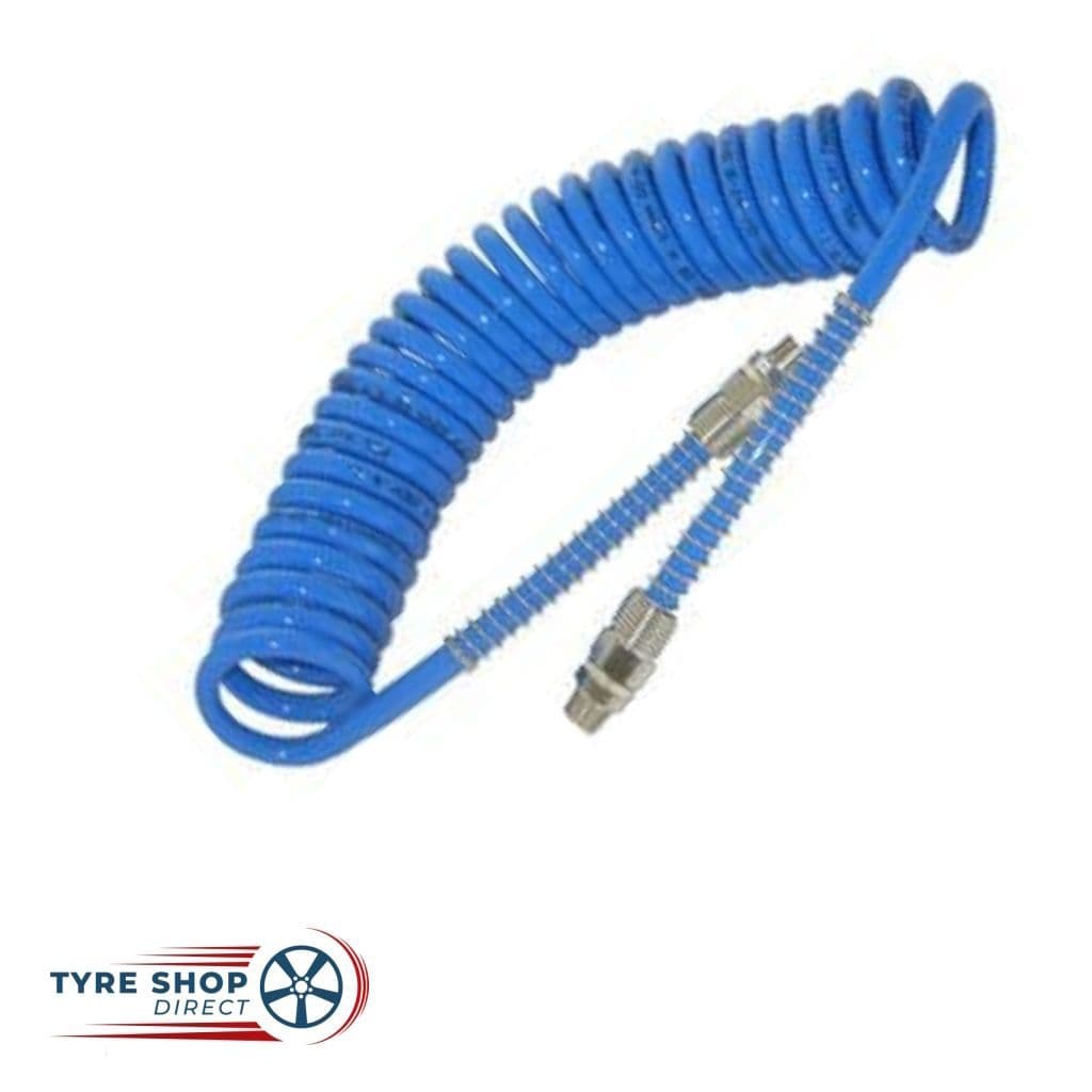 Air Hose Coiled 10m 8 x 12mm 1/4" Bsp Male