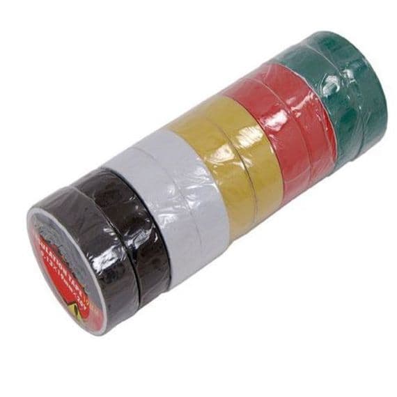 Insulation Tape Mixed Colours - Pack 10