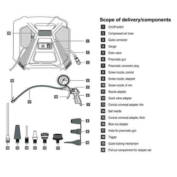 Portable Air Compressor 230v