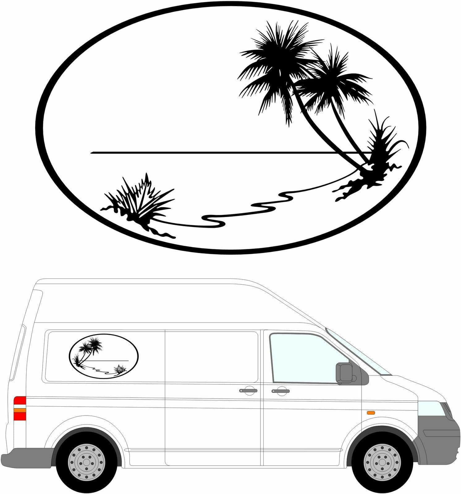 No 113 Camper Van Graphics Motor Home Vinyl Graphics Kit Decals / Stickers