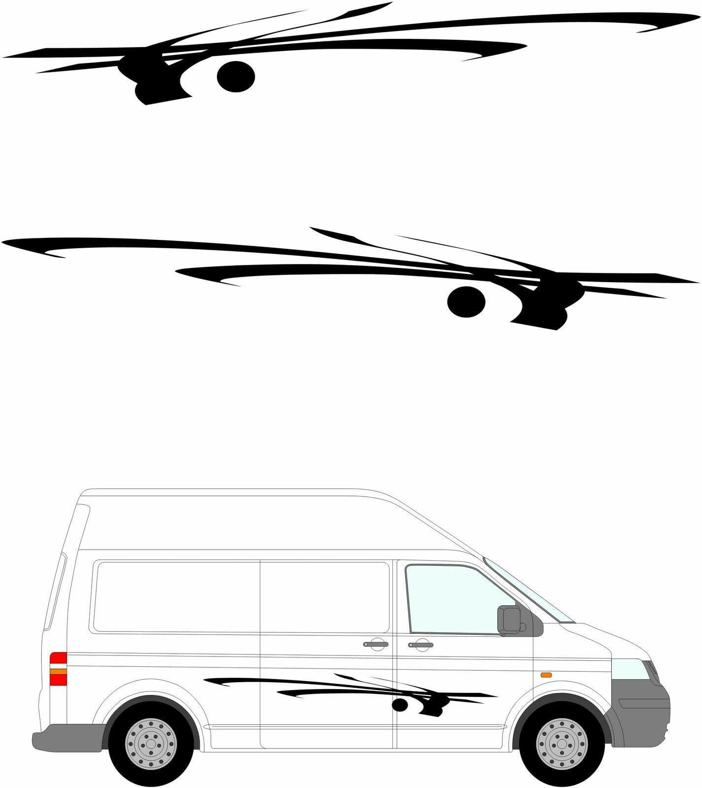 No 544 MOTORHOME GRAPHICS STICKERS DECALS CAMPER VAN CARAVAN UNIVERSAL ...