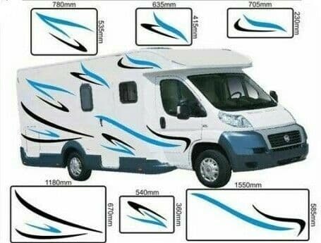 No 740 MOTORHOME GRAPHICS STICKERS DECALS CAMPER VAN CARAVAN UNIVERSAL ...