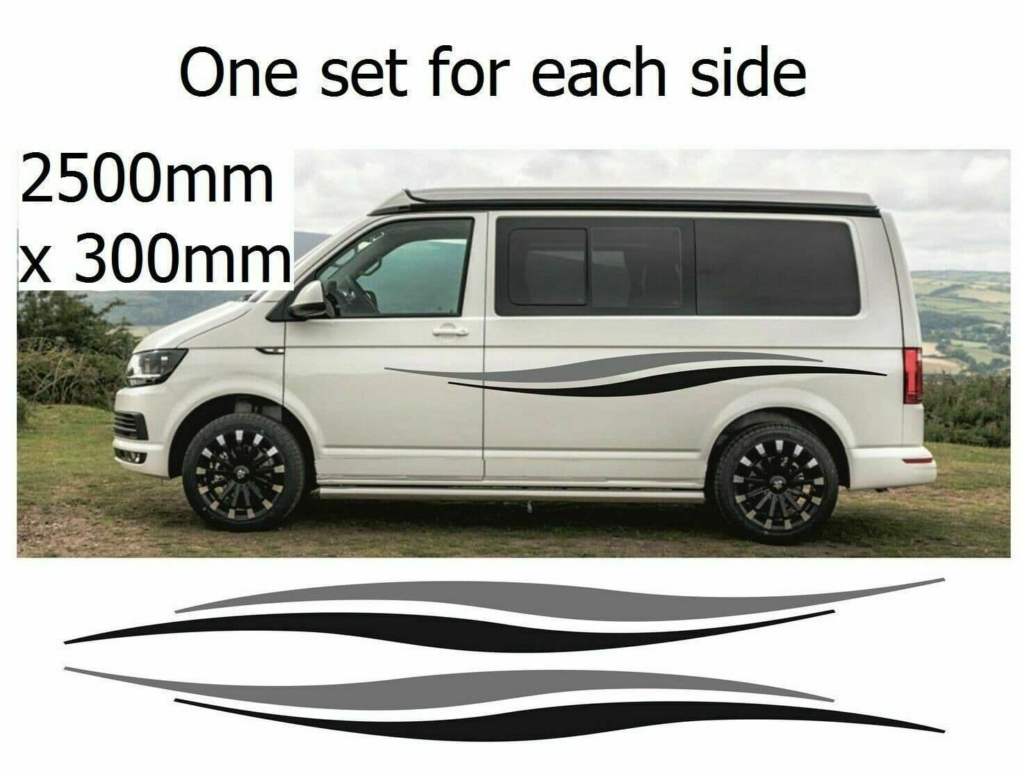 No 744 CAMPER VAN GRAPHICS MOTORHOME DECALS VINYL STICKERS CAMPERVAN DECALS