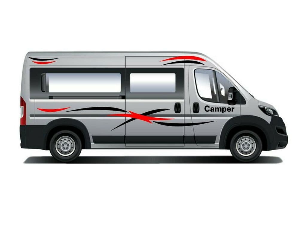 No 766 Camper Van Graphics Motor Home Vinyl Graphics Decals / Stickers