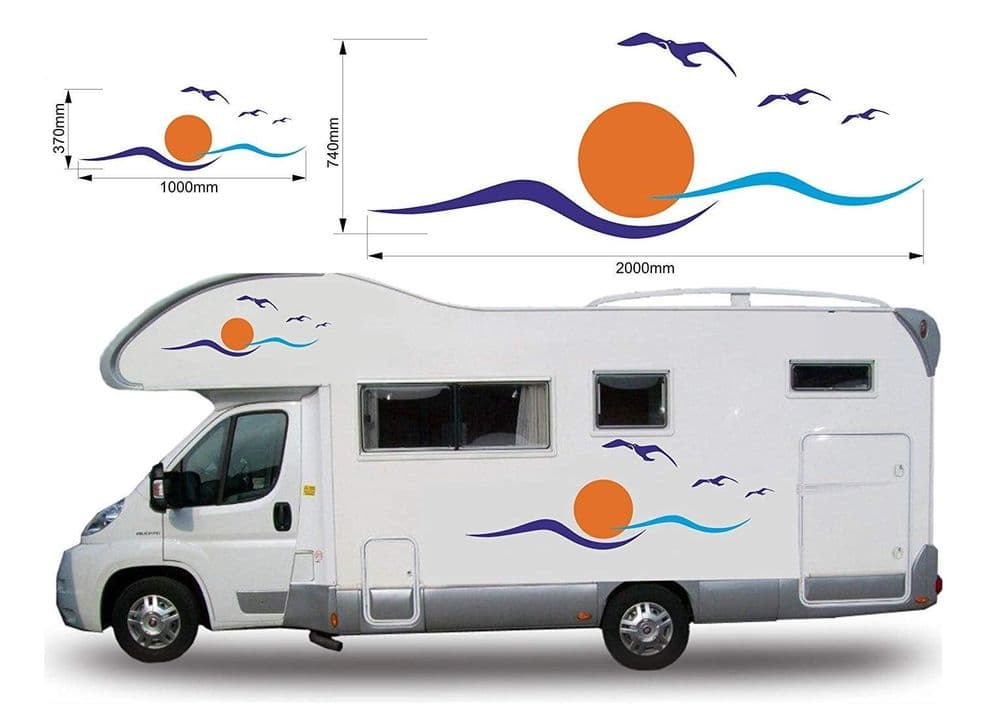 No 842 MOTORHOME GRAPHICS STICKERS DECALS CAMPER VAN CARAVAN UNIVERSAL ...