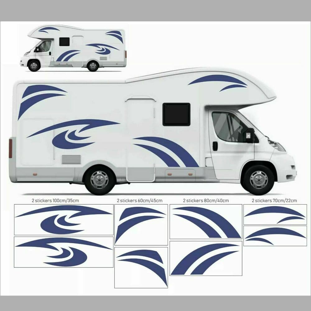 No 850 MOTORHOME GRAPHICS STICKERS DECALS CAMPER VAN CARAVAN UNIVERSAL ...