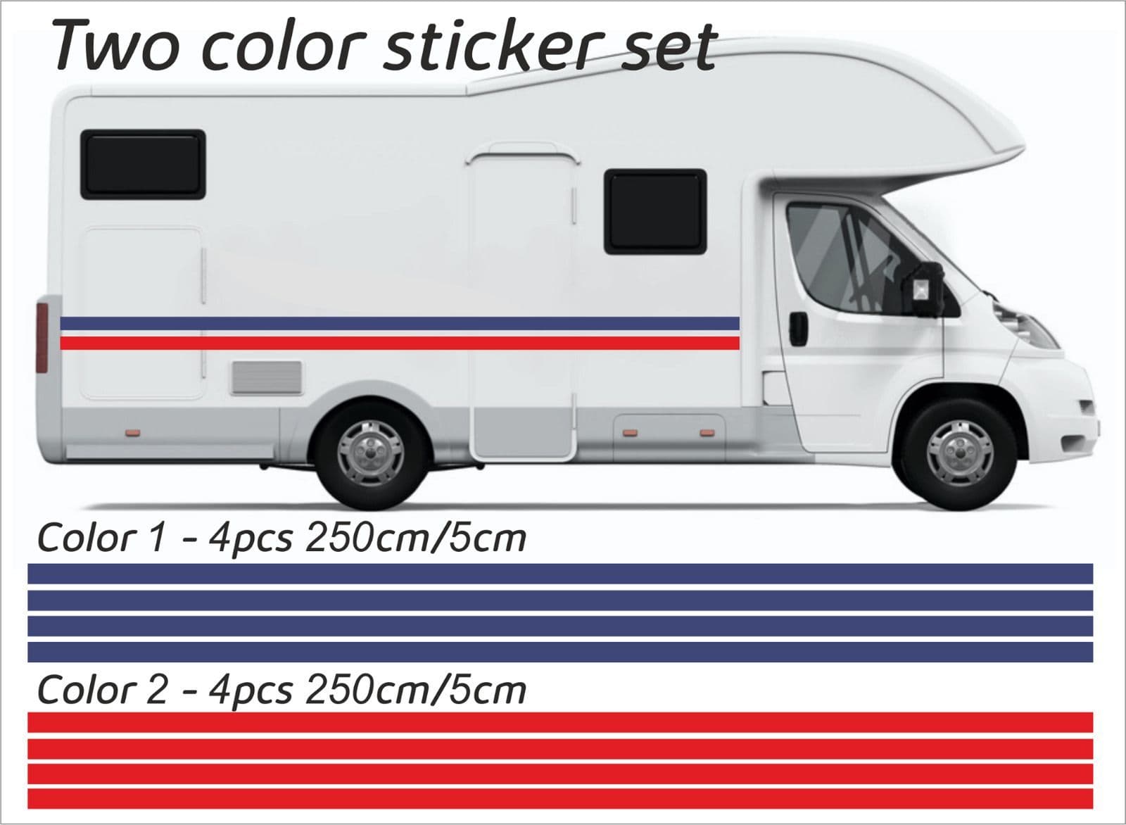 No 866 MOTORHOME GRAPHICS STICKERS DECALS CAMPER VAN CARAVAN UNIVERSAL 20m