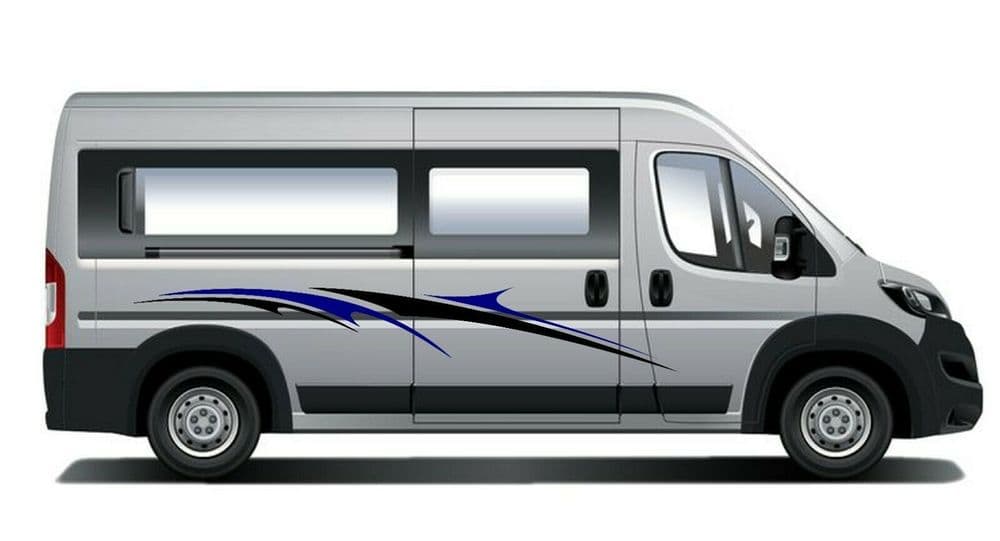 No 986 CAMPER VAN GRAPHICS MOTORHOME DECALS VINYL STICKERS CAMPERVAN DECALS