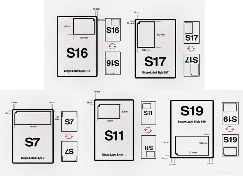 Integrated Labels x1000 Sheets