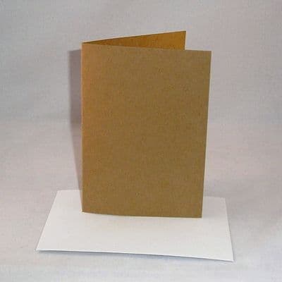 5" x 7" Brown Kraft Greeting Card Boxes With Aperture Lid