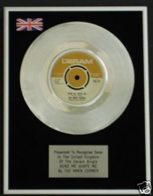 AMEN CORNER - 7" Platinum Disc - BEND ME SHAPE ME