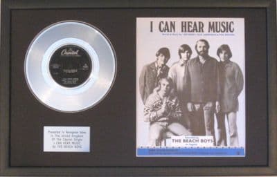 BEACH BOYS-Platinum Disc & Songsheet-I CAN HEAR MUSIC