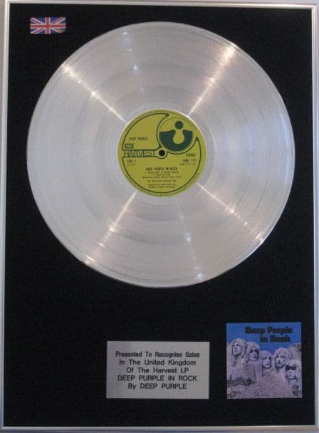 DEEP PURPLE - Platinum LP Disc - IN ROCK