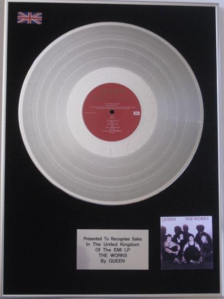 QUEEN - LP Platinum Disc - THE WORKS