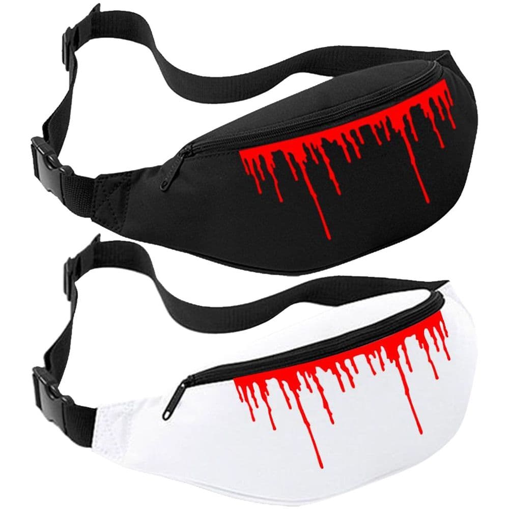 Dripping Red Blood Bum Bag - Halloween Belt Fanny Pack Horror Purse Hip ...
