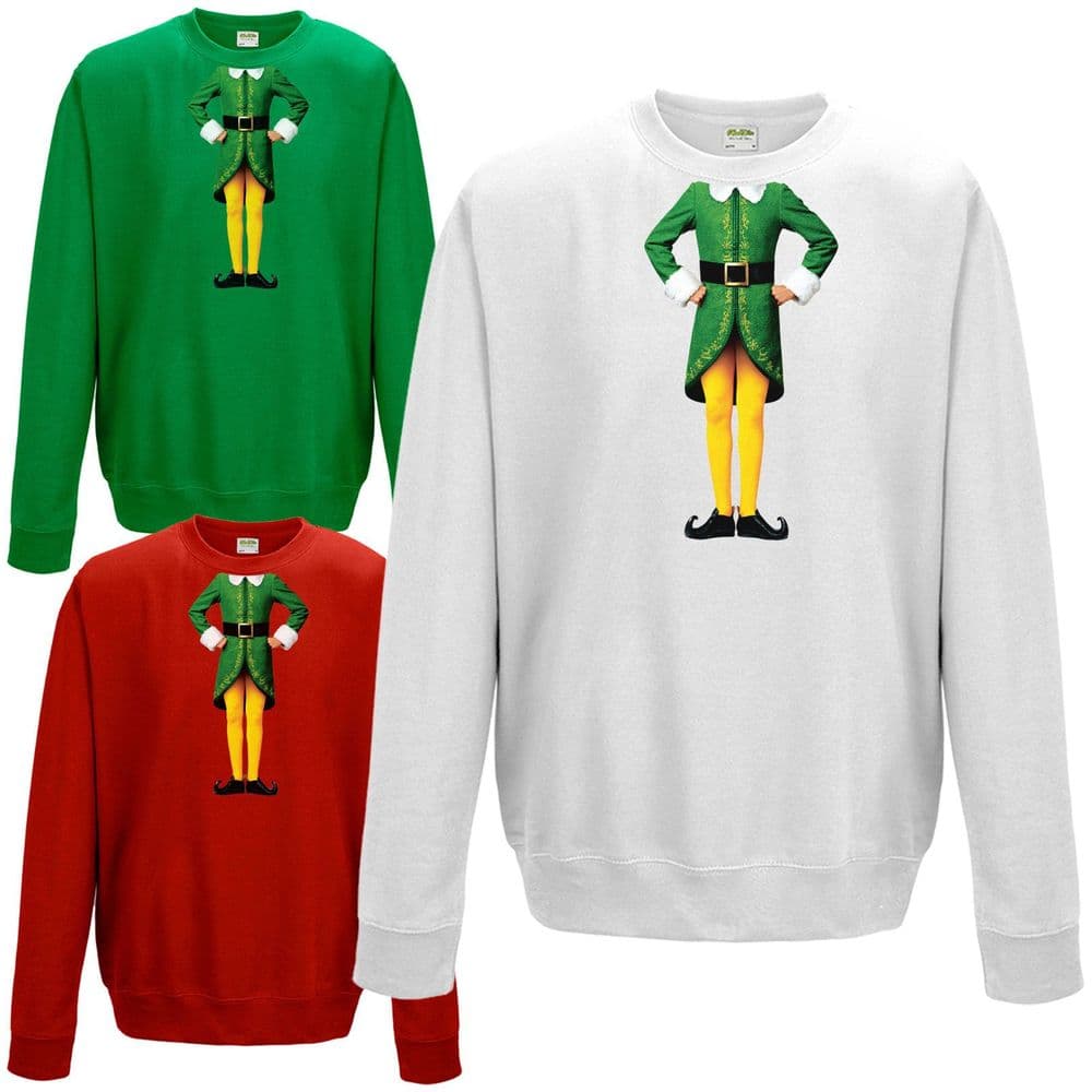 Elf Body Sweatshirt - Cute Christmas Humour Funny Buddy Festive Gift ...