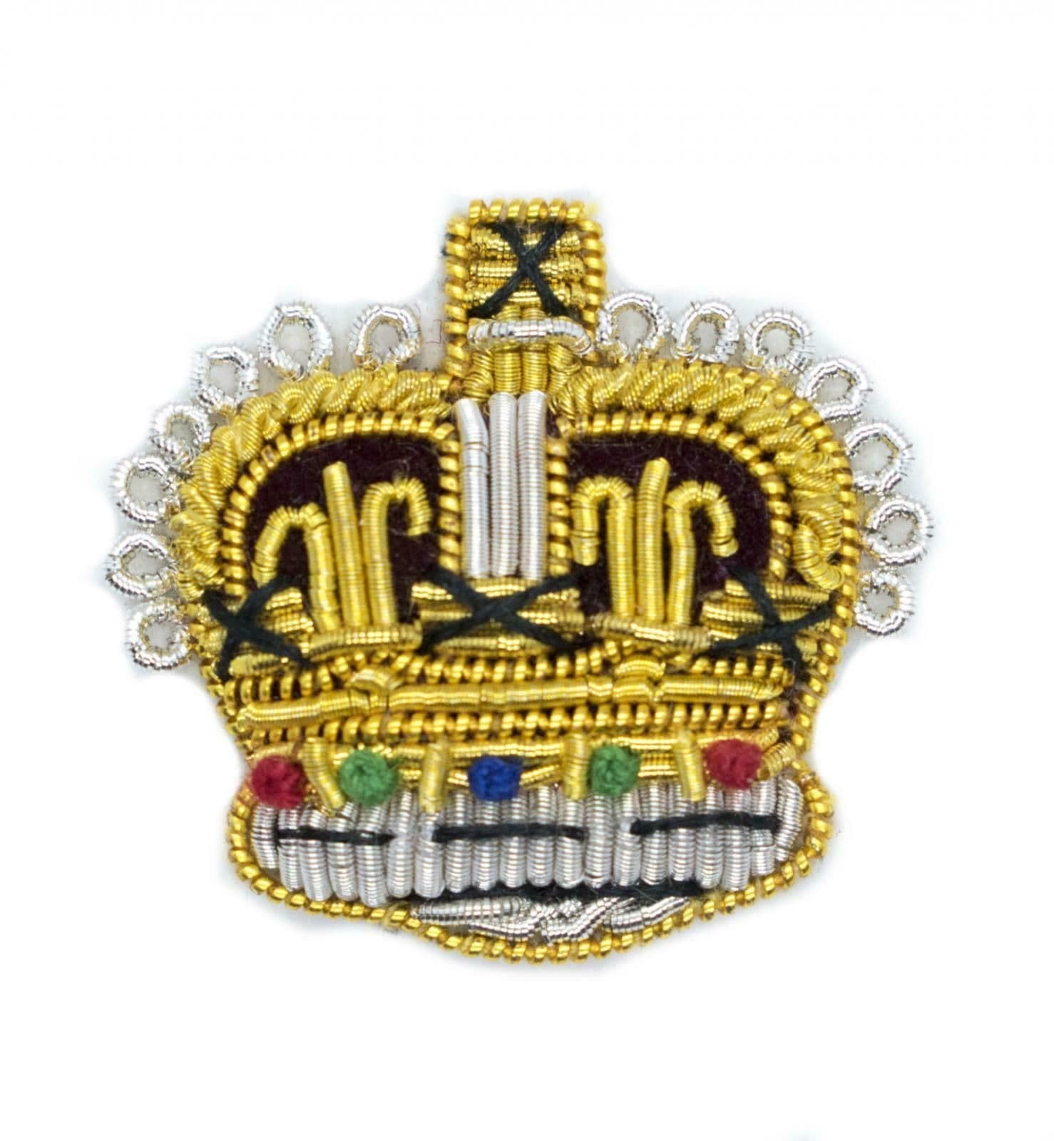 Badge Crown Gold Silver Rank Badge 25mm