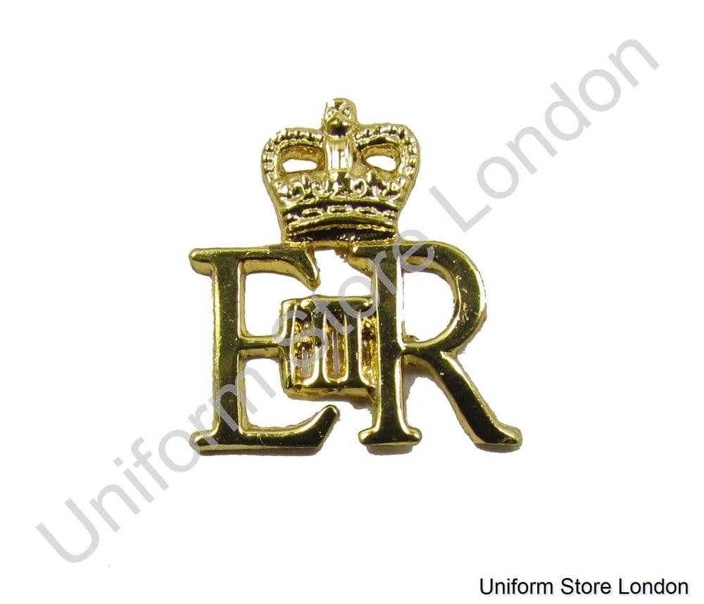 Badge Gold EIIR & Crown Size 25 x25 mm Sold Each R1502