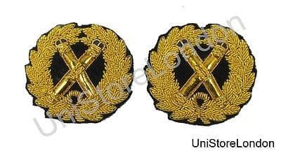 Badge Gold Wreath Crossed Tipstaves With Blue Tips R1418