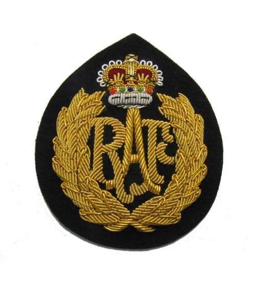 Badge RAF Band Badge Gold Wreath Crown R1178