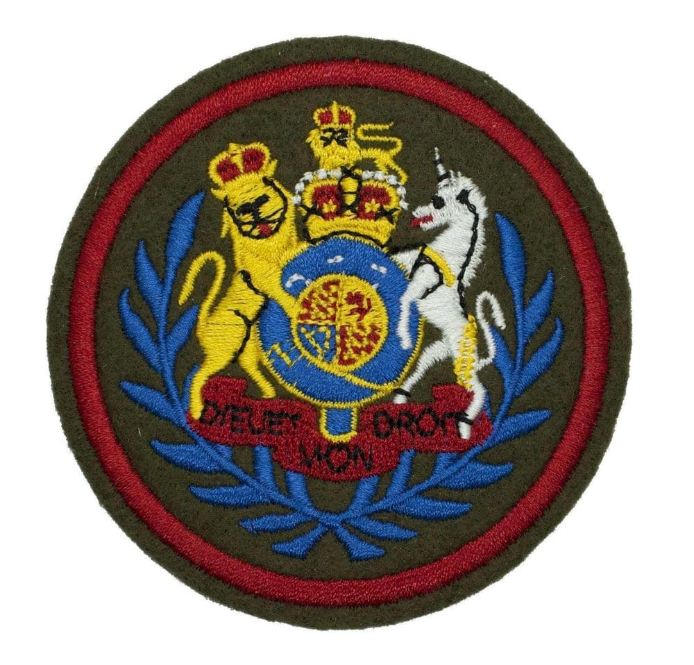 Badge Warrant Officer WO1 RLC Conductor Badge of Rank Olive Green