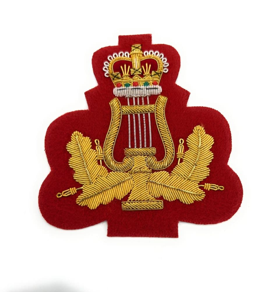 Band Master Arm Badge Band Lyre and Crown 4 Inch R651