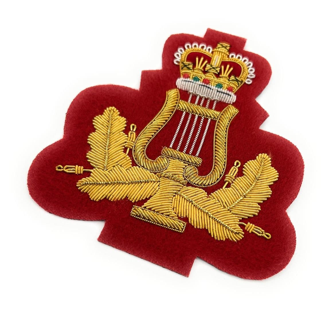 Band Master Arm Badge Band Lyre and Crown 4 Inch R651