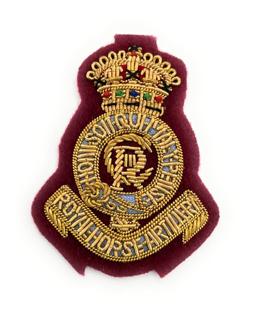 Beret cap Badge RHA 7 Para, Officer Beret Badge Kings Crown R2728
