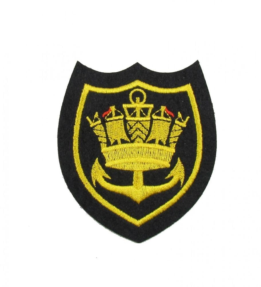 Blazer Badge Merchant Navy Crown and Anchor silk Iron or Sew On MN M N