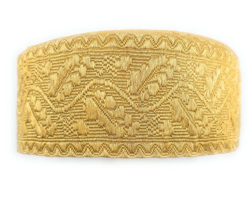 Braid Gold Mylar Oak Leaf 70 mm Rank marking Lace Trim Sold By Meter R0002