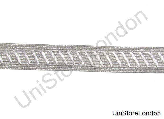 Braid Silver mylar 20 mm Rank marking Lace Trim Light Weight R1379