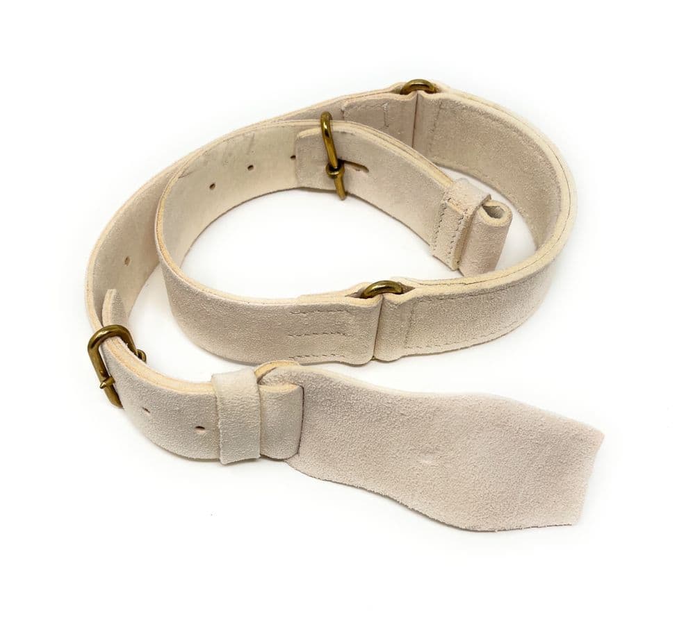 British Army White Buff Leather belt. For Guards Regiments Size upto 44 ...