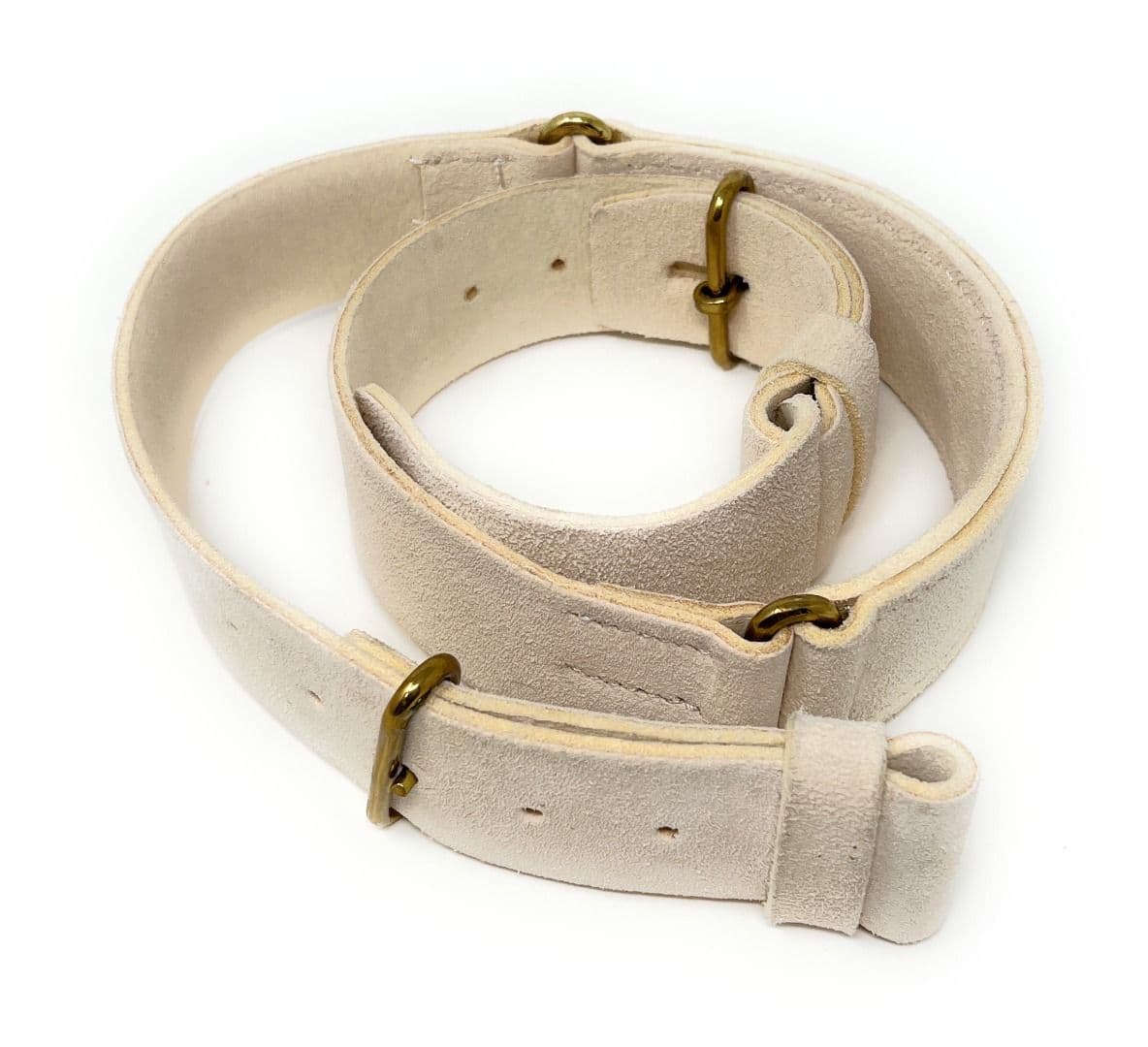British Army White Buff Leather belt. For Guards Regiments Size upto 44 ...