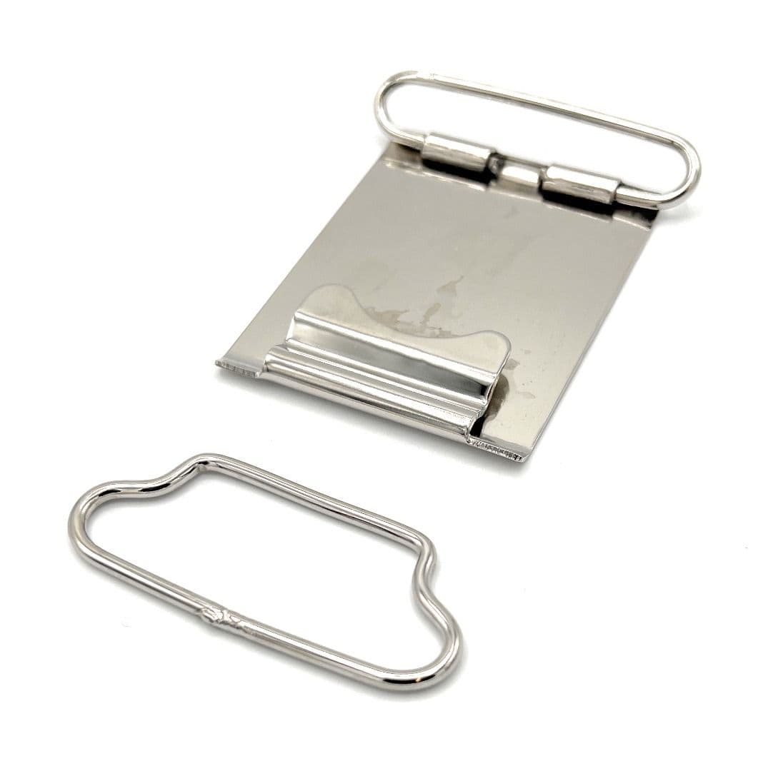 Buckle, MOD Plate, Metal Plain Chrome Buckle R249