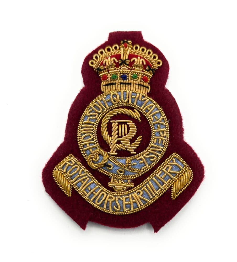 Cap Badge RHA 7 Para, Officer Cap Badge Kings Crown