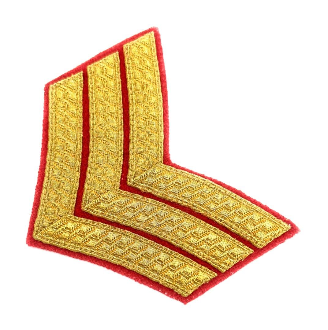 Chevron Sergeant Stripes Gold Red 100mm Wide 3 Bars R879WS