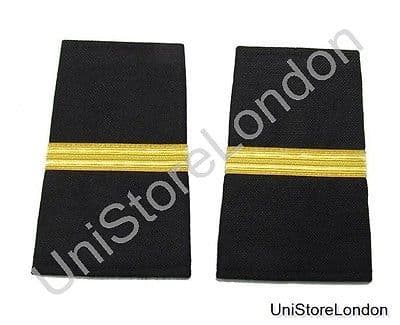 Epaulet Pilot Epaulette Sliders 1 Gold Bar Black Cloth R1294