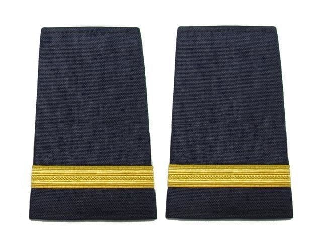Epaulet Pilot Epaulette Sliders 1 Gold Bar Navy Blue Cloth R1326