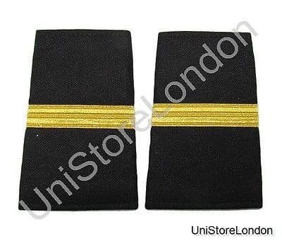 Epaulet Pilot Epaulette Sliders 1 Gold Mylar Bar Black Cloth R1290