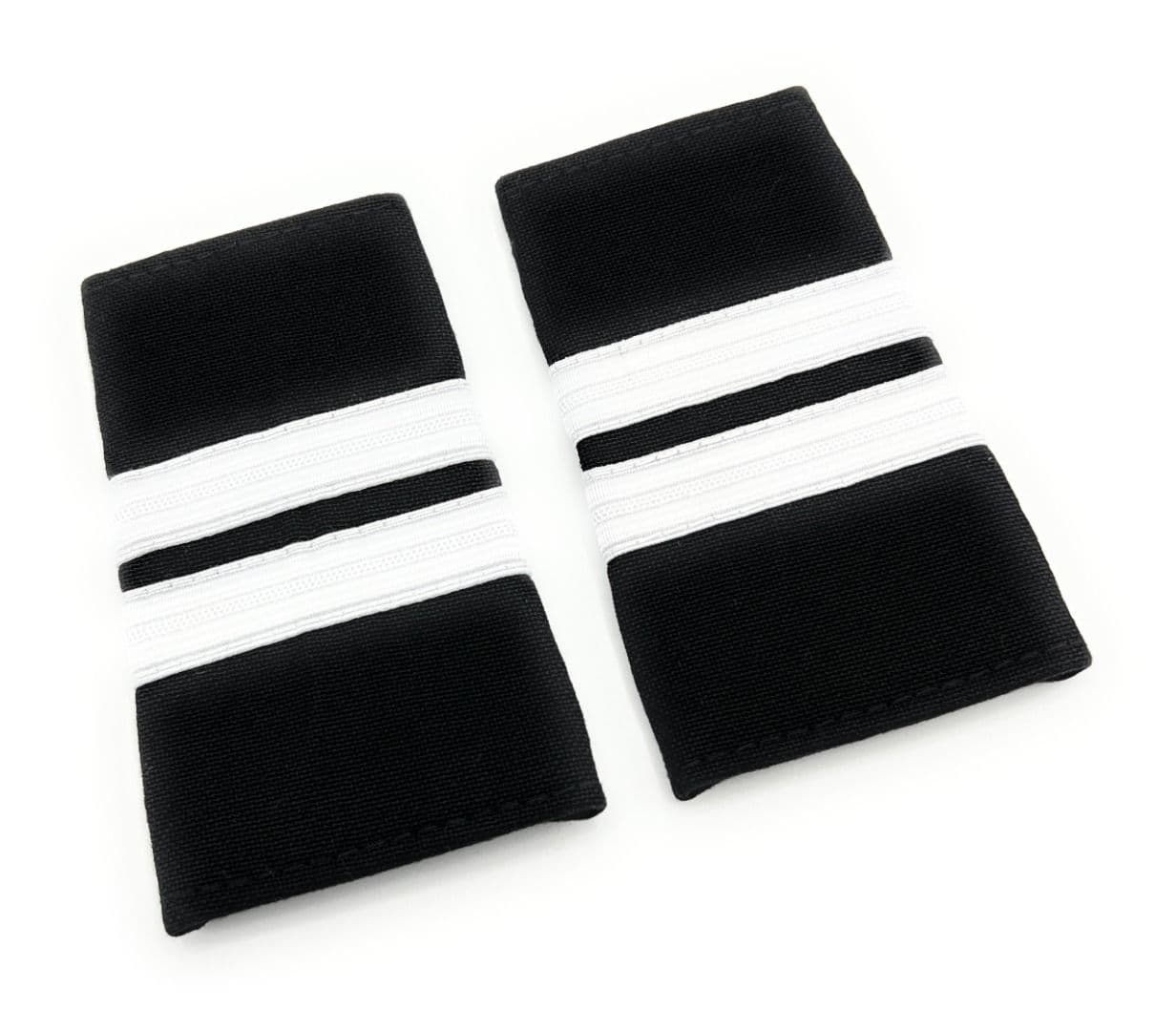Epaulet Pilot Epaulette Sliders 2 Silver Bar Flight Engineer Black R1311