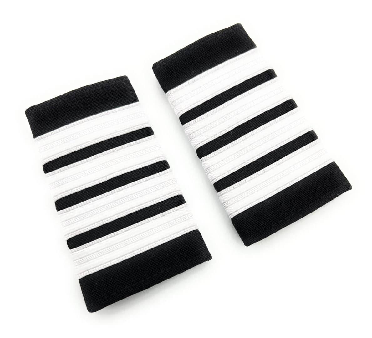 Epaulet Pilot Epaulette Sliders 4 Silver Bars Captain Black Cloth R1313
