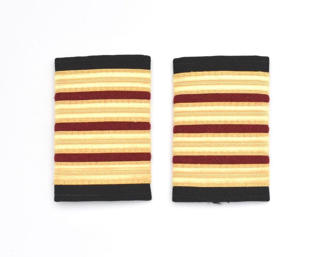 Epaulette 4x1/2 Gold with Maroon Bar Pilot Captain R153