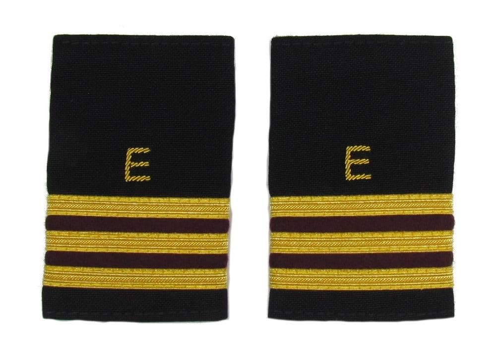 Epaulette Aircraft Engineers Gold-Maroon with E 3 Gold & 2 Maroon Bars ...