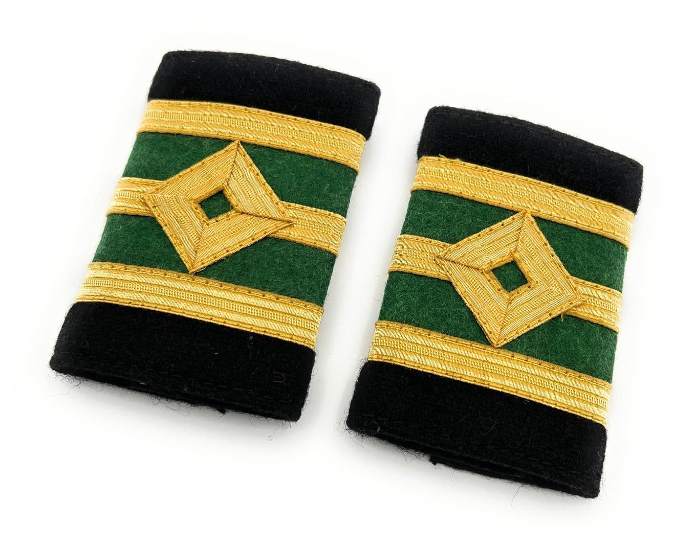 Epaulette Marine Dimond 3 Bar Gold Green Senior ETO R2659